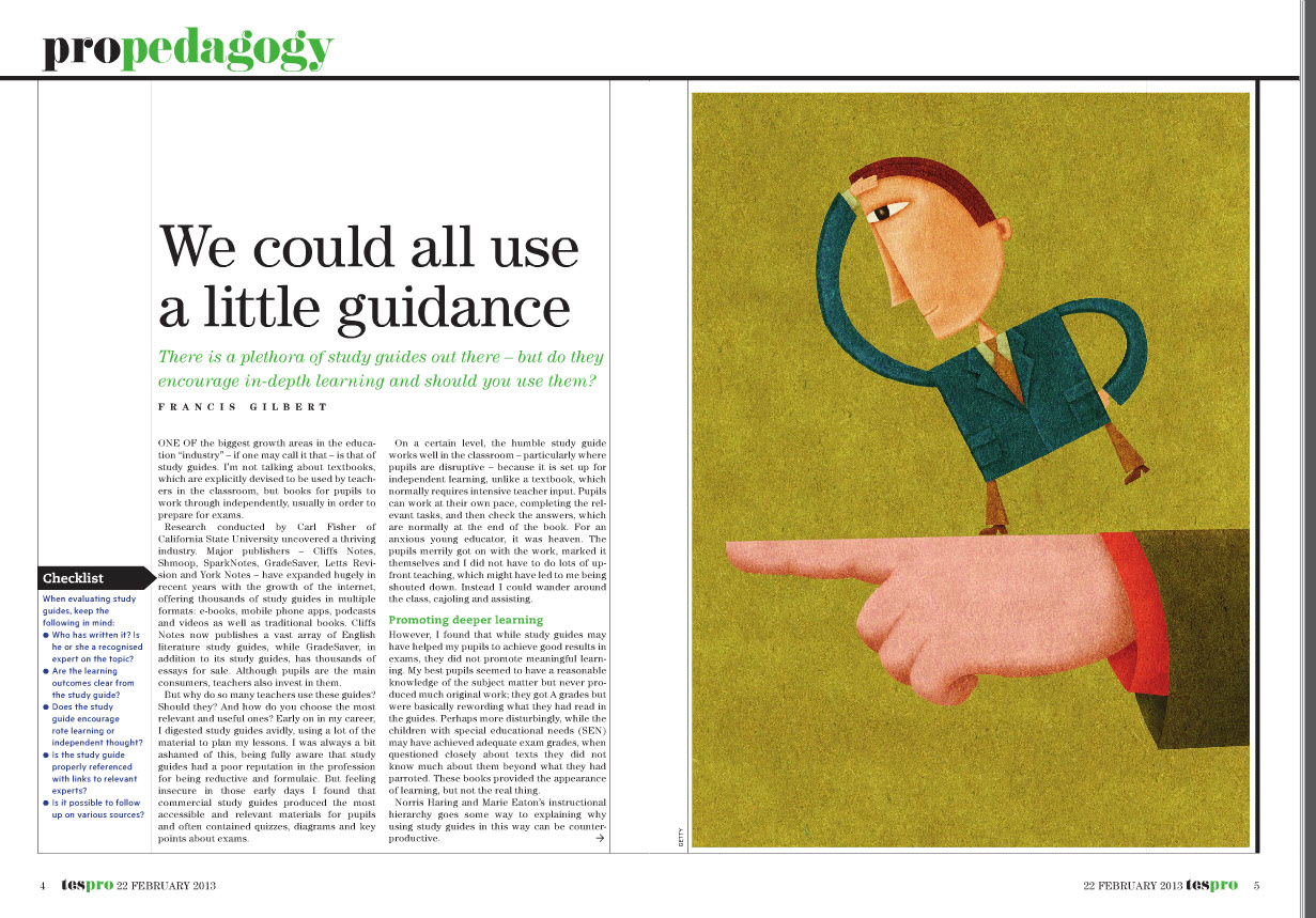 How to use study guides in the classroom - TES Pro article - Francis ...
